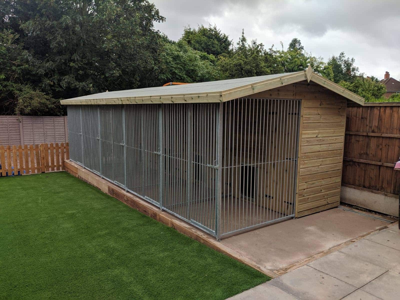 25 X 8 ft Five Bay Dog Kennel | Kennel Company